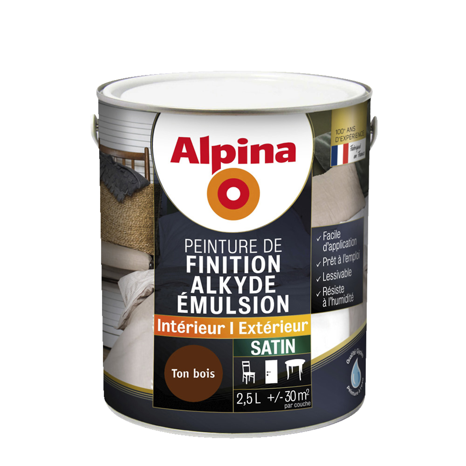 Alkyde émulsion ton bois - Alpina Farben