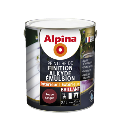 Alkyde émulsion brillant rouge basque